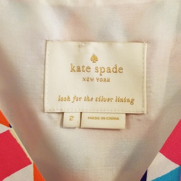 kate spade | Dresses | Kate Spade Geometric Wrap And Tie Dress Sz 2 ...
